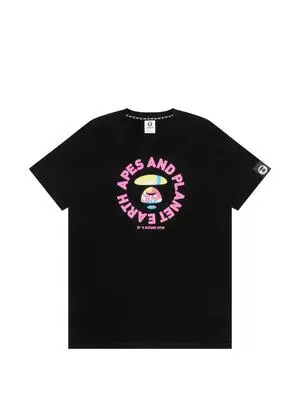 AAPE BY *A BATHING APE Moonface Graphic-print T-shirt - Black