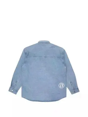 AAPE BY *A BATHING APE Moonface Embroidered Denim Shirt