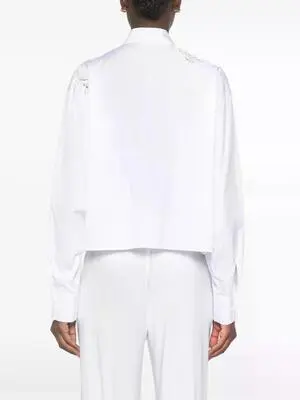 Ermanno Scervino Lace Panel Scalloped Hem Shirt