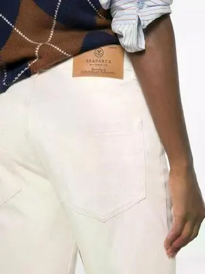 Seafarer Logo Patch Wide-leg Jeans