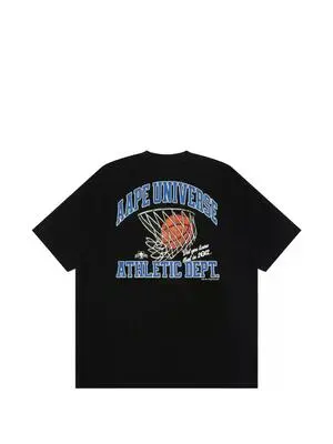 AAPE BY *A BATHING APE Moonface Logo-print T-shirt - Black