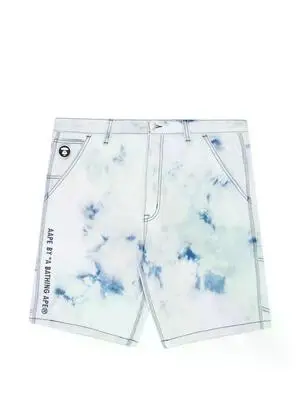 AAPE BY *A BATHING APE Tie-dye Denim Shorts