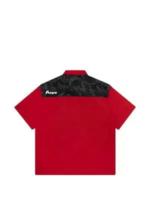 AAPE BY *A BATHING APE Logo-patch Zip-fastening Polo Shirt - Red