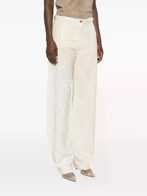 Elisabetta Franchi Stud-embellished Wide-leg Jeans