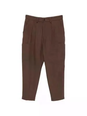 Eleventy Pleated Twill Weave Cargo Trousers