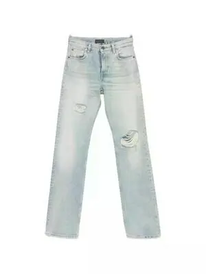HAIKURE Distressed Straight-leg Jeans