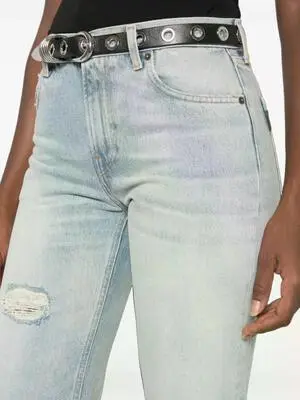 HAIKURE Distressed Straight-leg Jeans