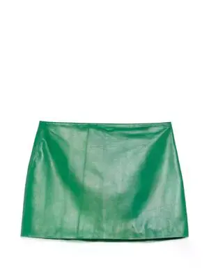 MANOKHI Leather Mini Skirt