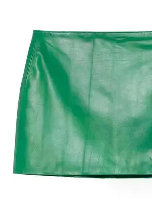 MANOKHI Leather Mini Skirt