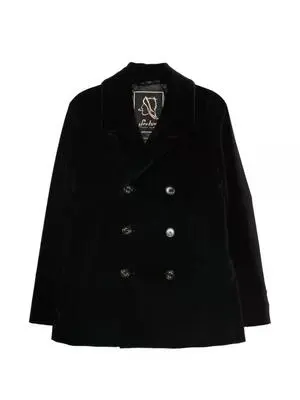 SEALUP Double-breasted Velvet Coat
