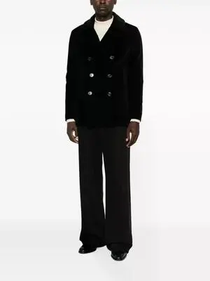 SEALUP Double-breasted Velvet Coat