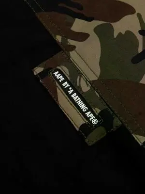 AAPE BY *A BATHING APE Moonface Camouflage-panel Shirt - Black
