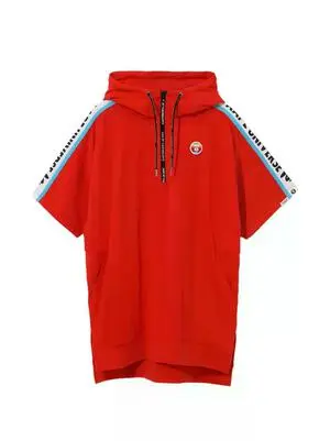 AAPE BY *A BATHING APE Logo-patch Short-sleeve Hoodie - Red
