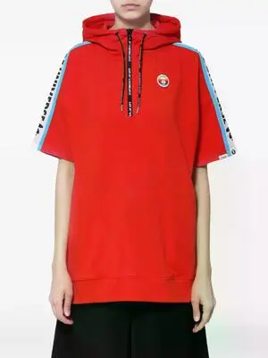 AAPE BY *A BATHING APE Logo-patch Short-sleeve Hoodie