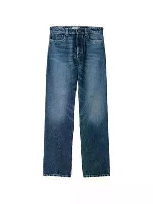 Miu Miu Boyfriend Fit Denim Jeans With Sandblasted Treatment - Blue