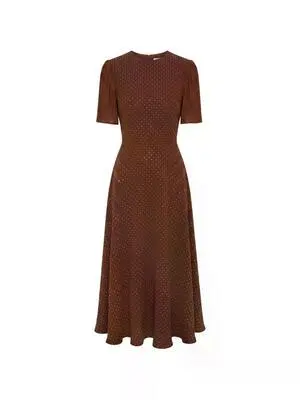 POST MERIDIEM Rhinestone-embellished Midi Dress