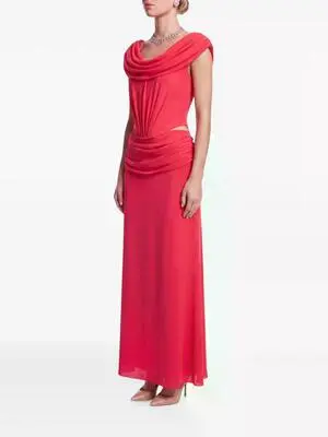 POST MERIDIEM Sleeveless Draped Top - Red
