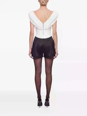 POST MERIDIEM Sleeveless Draped Zip-fastening Top