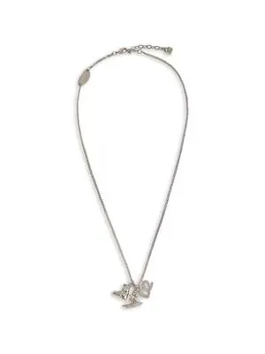 Dsquared2 Charm-detail Curb-chain Necklace - Silver
