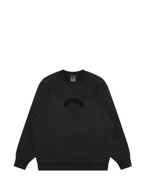 AAPE BY *A BATHING APE Logo-print Crew-neck Sweatshirt - Black