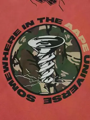 AAPE BY *A BATHING APE Moonface Graphic-print T-shirt - Red