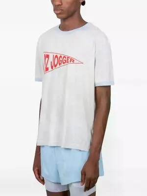 ALEX ZONO Logo-print Ringer T-shirt