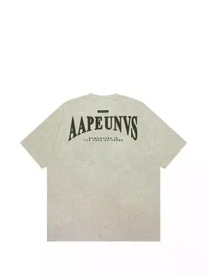 AAPE BY *A BATHING APE Moonface Logo-patch T-shirt - Grey