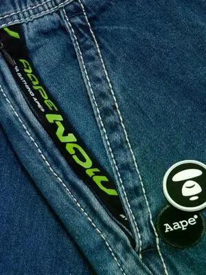 AAPE BY *A BATHING APE Elasticated Waist Jeans With Logo Detail