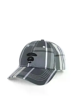AAPE BY *A BATHING APE Moonface Plaid Cap - Blue