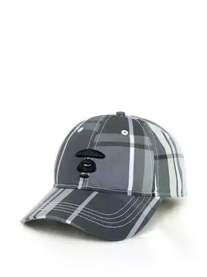 AAPE BY *A BATHING APE Moonface Plaid Cap - Blue