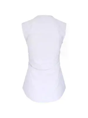 Veronica Beard Harini Ruched Sleeveless Shirt