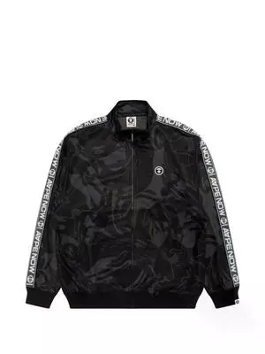 AAPE BY *A BATHING APE Moonface-patch Zip-up Sweatshirt - Black