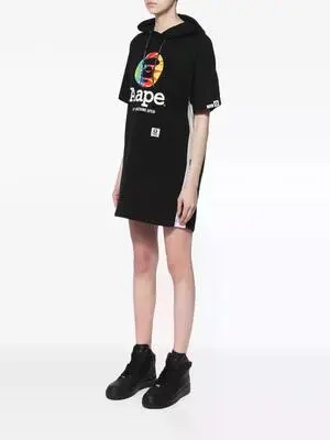 AAPE BY *A BATHING APE Moonface Logo-print Hoodie Mini Dress