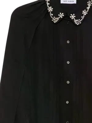 Dice Kayek Crystal-embellished Pleated Blouse