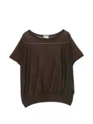 DRYKORN Gerlotta Boat-neck T-shirt - Brown