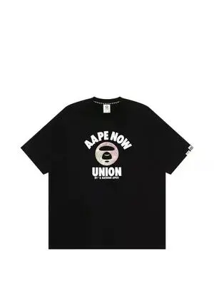 AAPE BY *A BATHING APE Moonface-print T-shirt - Black