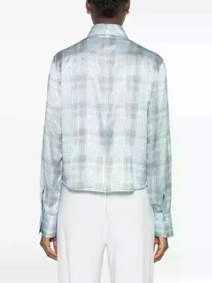 Ermanno Scervino Crystal Embellished Checked Shirt