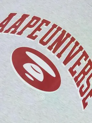 AAPE BY *A BATHING APE Moonface Plaid-panelled T-shirt