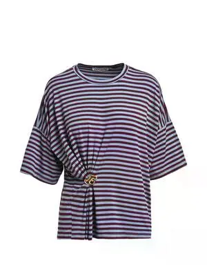 Essentiel Antwerp Striped Gathered T-shirt - Blue