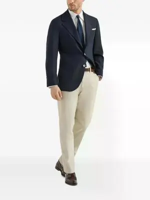 Brunello Cucinelli Cashmere Batavia Deconstructed Blazer With Patch Pockets