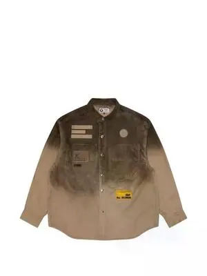 AAPE BY *A BATHING APE Moonface Gradient Button-up Shirt - Brown