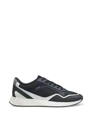 BOSS Mesh Trainers With Ribbed Sole - Blue