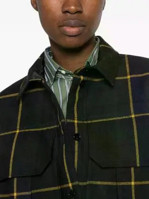 PATOU Check Pattern Long Sleeve Shirt