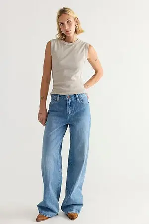 Wrangler Joey Baggy Jeans In Medium Wash - Storm Trail
