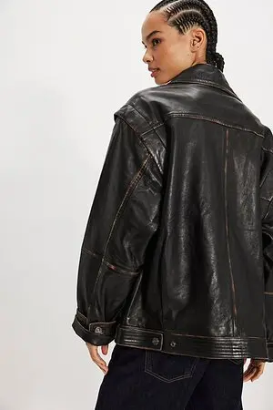 Free People We The Free Parker Leather Jacket