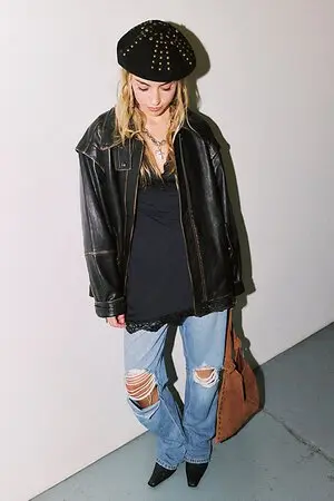 Free People We The Free Parker Leather Jacket