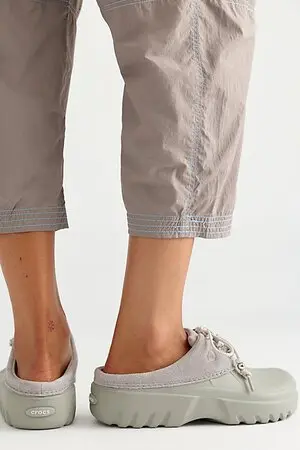 CROCS Axel Suede Mules With Lace Detail