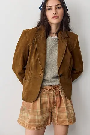 Free People We The Free Julien Plaid Chino Shorts