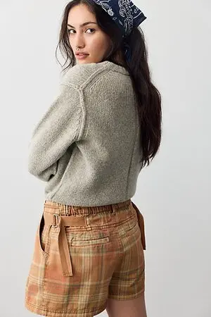 Free People We The Free Julien Plaid Chino Shorts