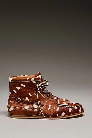 Free People We The Free Hair-on Benny Lace-up Boots - Fawn